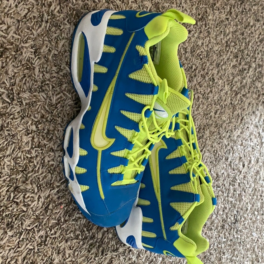 Men’s Blue And Neon Nike Shoes - Gem